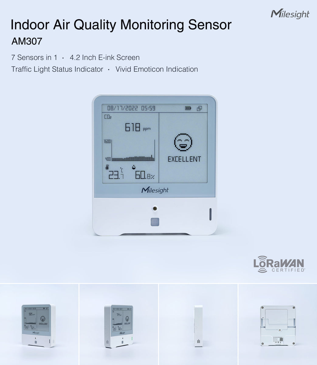 Milesight Indoor Ambience Monitoring Sensor AM300 & AM300L Series – MCCI