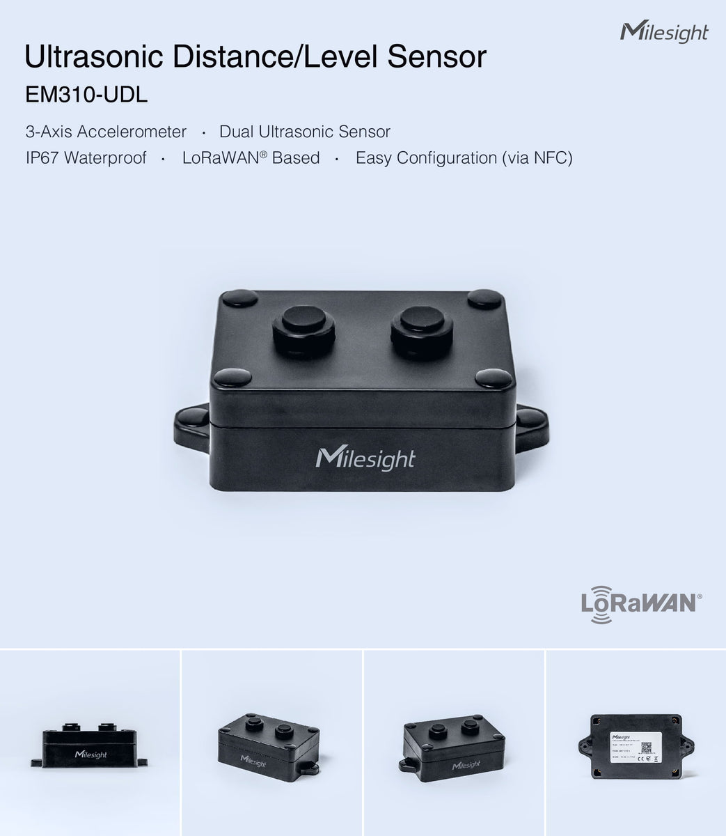 Milesight Ultrasonic Distance Sensor Em310 Udl Mcci