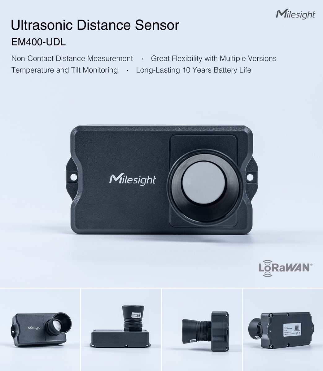 Milesight Ultrasonic Distance/Level Sensor EM400-UDL – MCCI
