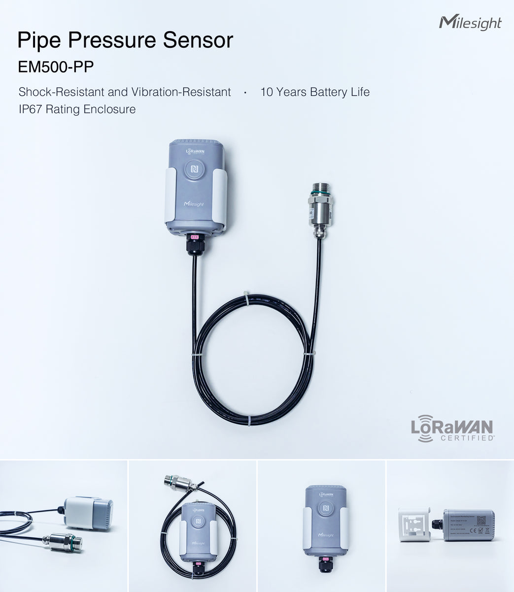 Milesight Pipe Pressure Sensor EM500-PP – MCCI